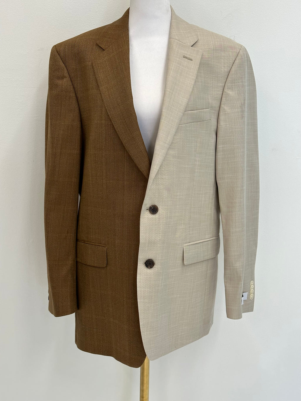 TWO TONE BROWN & CREAM BLAZER – TANAKA VINTAGE